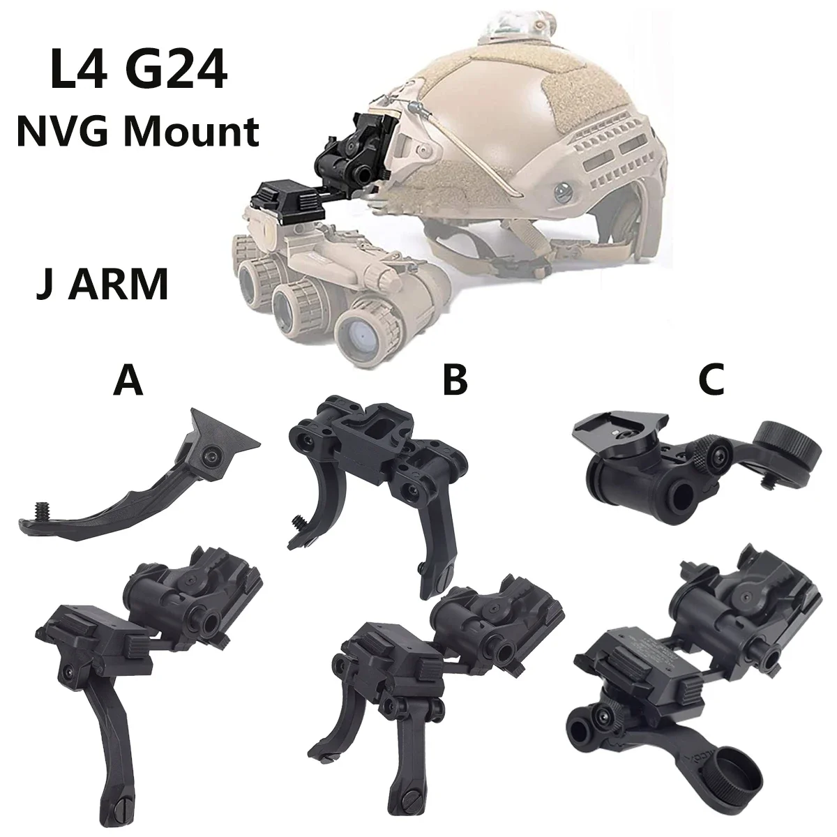 Tactical-L4-G24-L4G24-NVG-Helmet-Mount-Bracket-Holder-For-PVS15-PVS18 ...