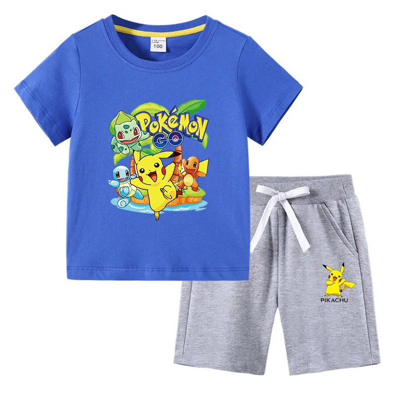 Camiseta de Pokémon Pikachu para niños, ropa de algodón para niños ...