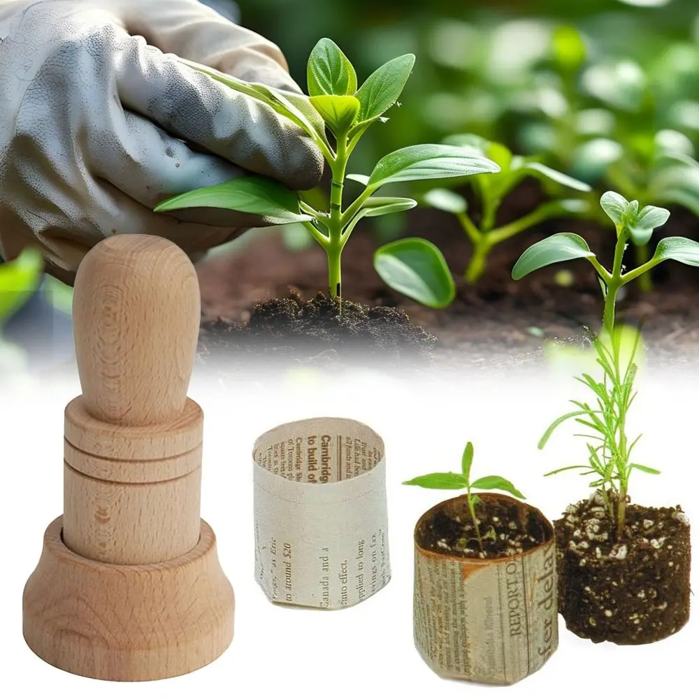 New-Wooden-Paper-Pot-Makers-Seeding-Accessory-Easy-to-Use-Pot-Making ...
