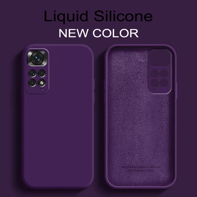 Luxury-Original-Liquid-Silicone-For-XiaoMi-10T-11T-12T-RedMi-Note-11 ...