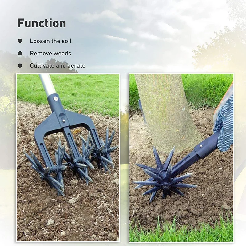 New-Manual-Soil-Turning-Tool-Lawn-Ripper-Garden-Aerator-Rotary ...