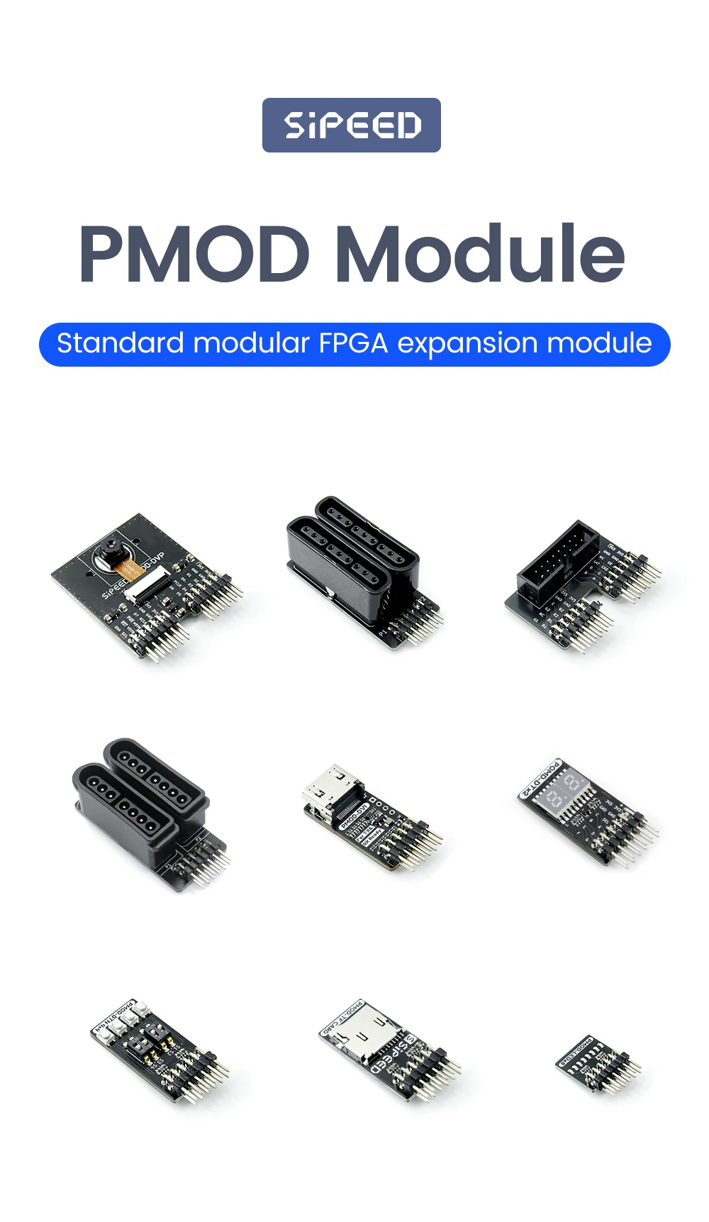 Sipeed Tang FPGA PMOD Module LED Switch HDMI Camera Digital Tube HUB75E ...