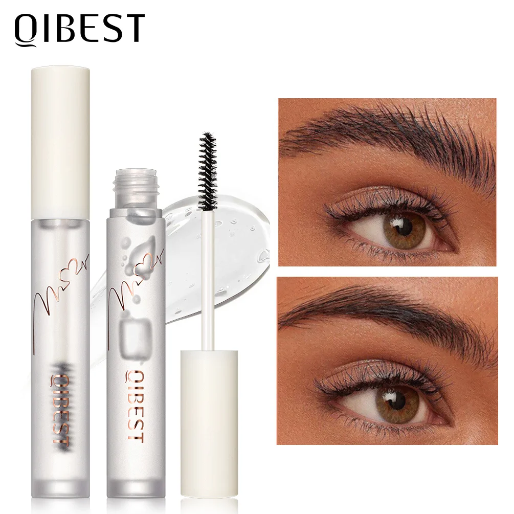 QIBEST Gel para cejas, líquido para estilismo, Gel fijo transparente incoloro, resistente al ...