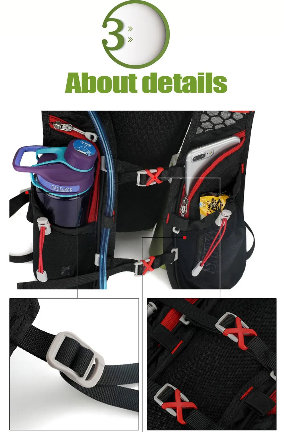 NEWBOLER Trail Running-ultra-light 5L Backpack, Running Hydration Vest ...