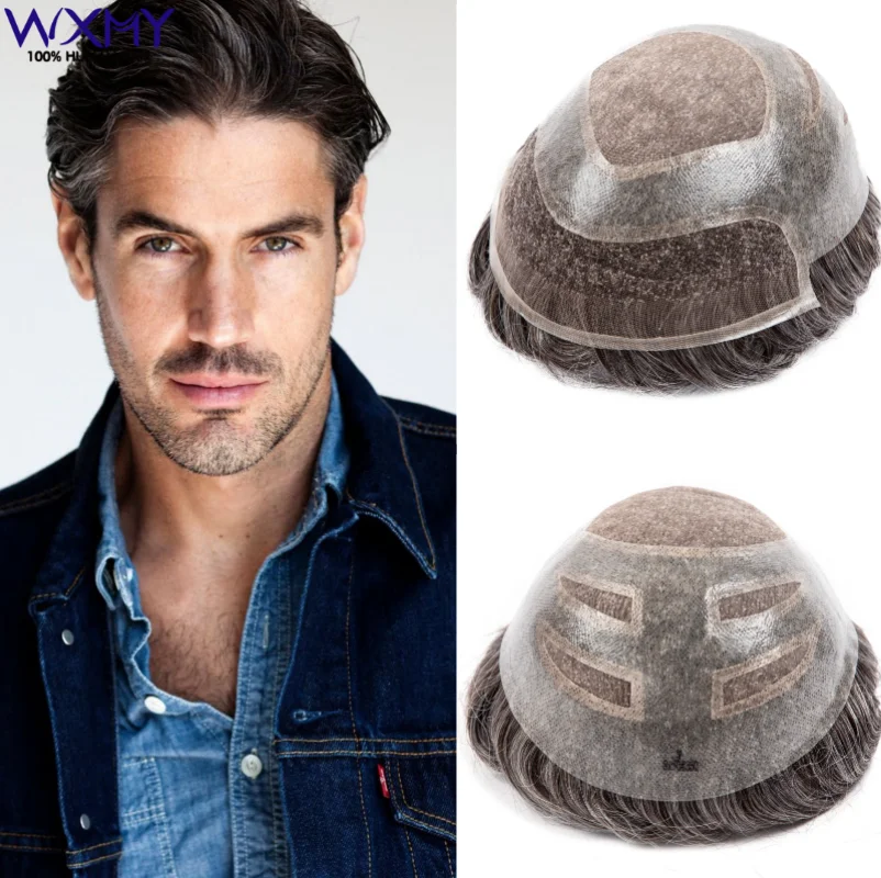 Toupet hommes perruque mâle cheveux prothèse Versalite Mono & Pu avec ...