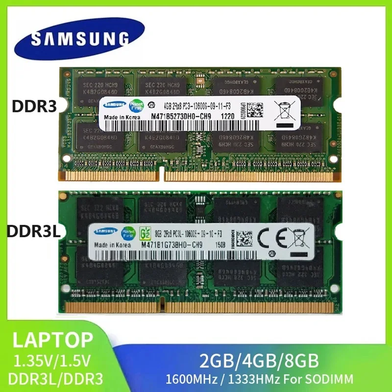 1-2PCS-SAMSUNG-Notebook-Memoria-Ram-DDR3L-DDR3-Laptop-RAM-8GB-4GB-2GB ...
