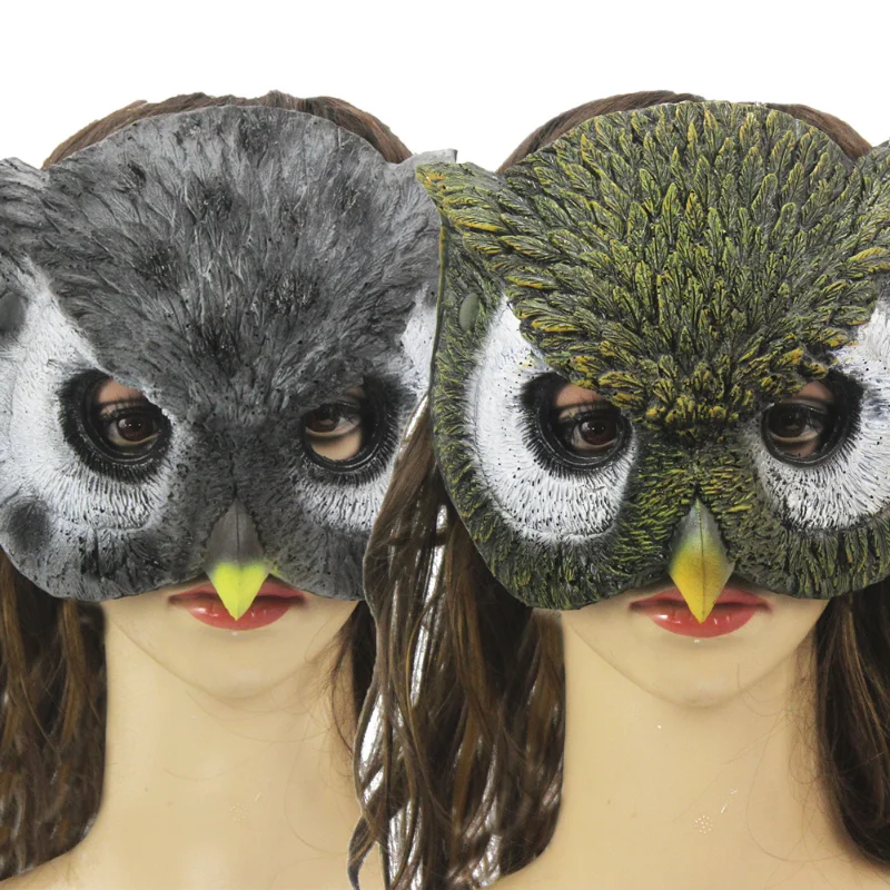 Halloween-Full-Face-Owl-Mask-PU-Material-Animal-Carnival-Mask-for-Woman ...
