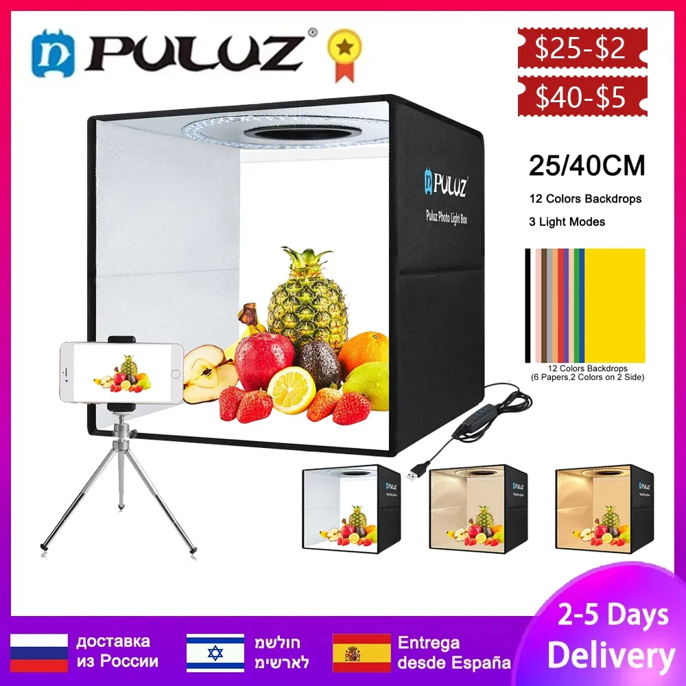 PULUZ-Photo-Studio-Box-Photography-Lightbox-Photo-Studio-Shooting-Tent ...