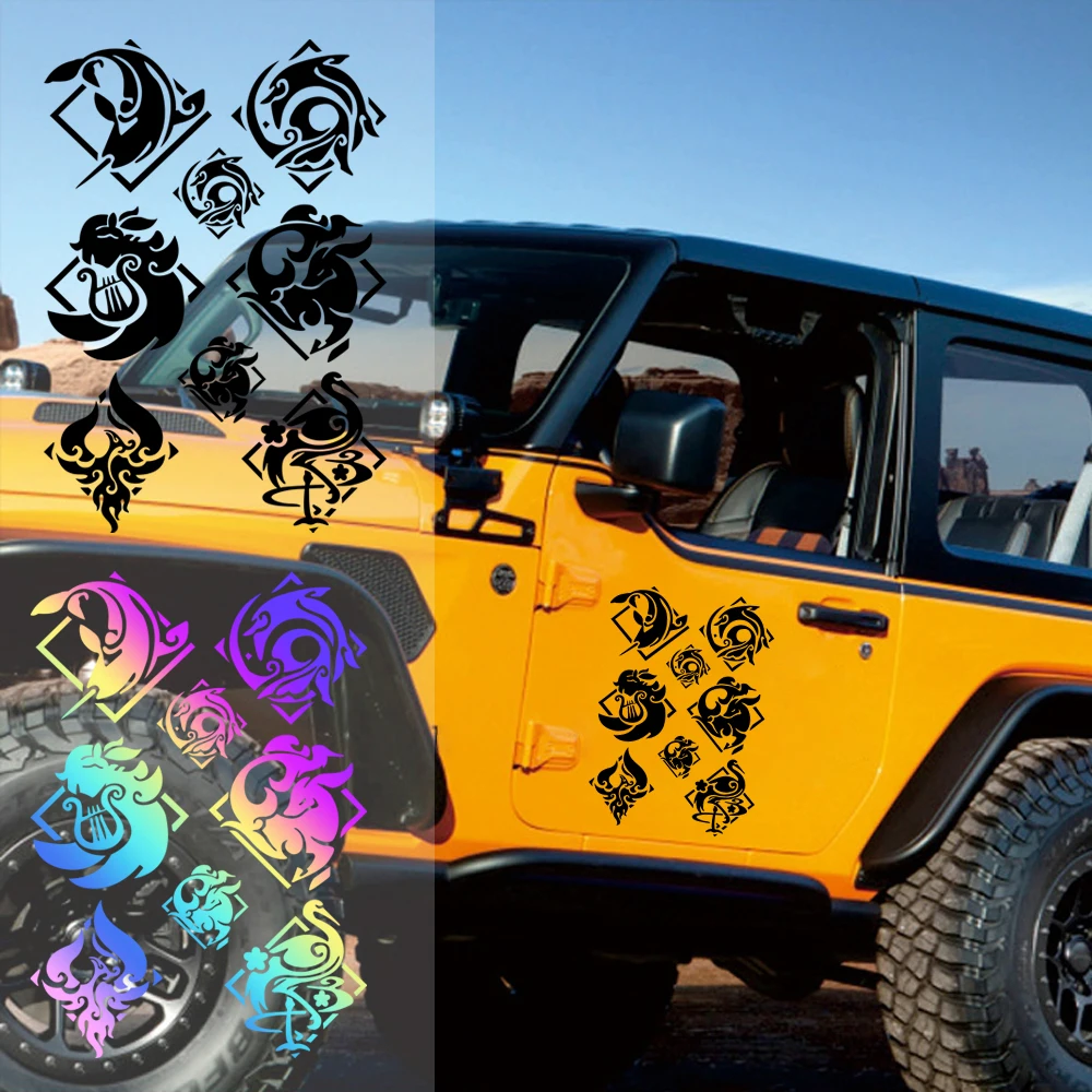 Original-God-Animation-Game-Reflective-Car-Stickers-Decals-Decor-Auto ...