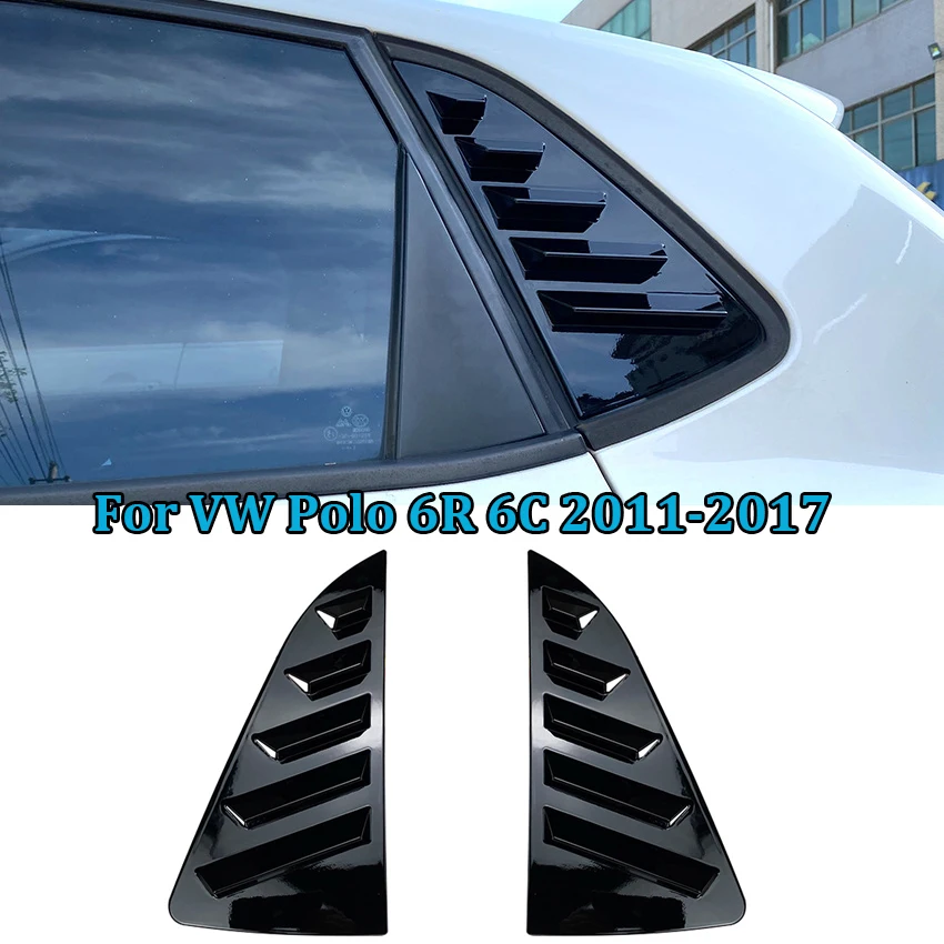 Pair-Car-Rear-Window-Shutter-Cover-Trim-For-VW-Polo-6R-6C-20112012-2013 ...