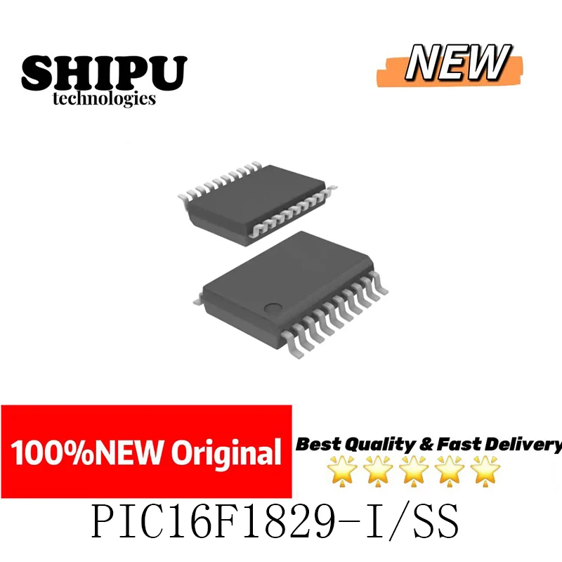 100% New Original PIC16F1829 I/SS PIC16F1829 Package SSOP 20 8 bit Microcontroller MCU ...