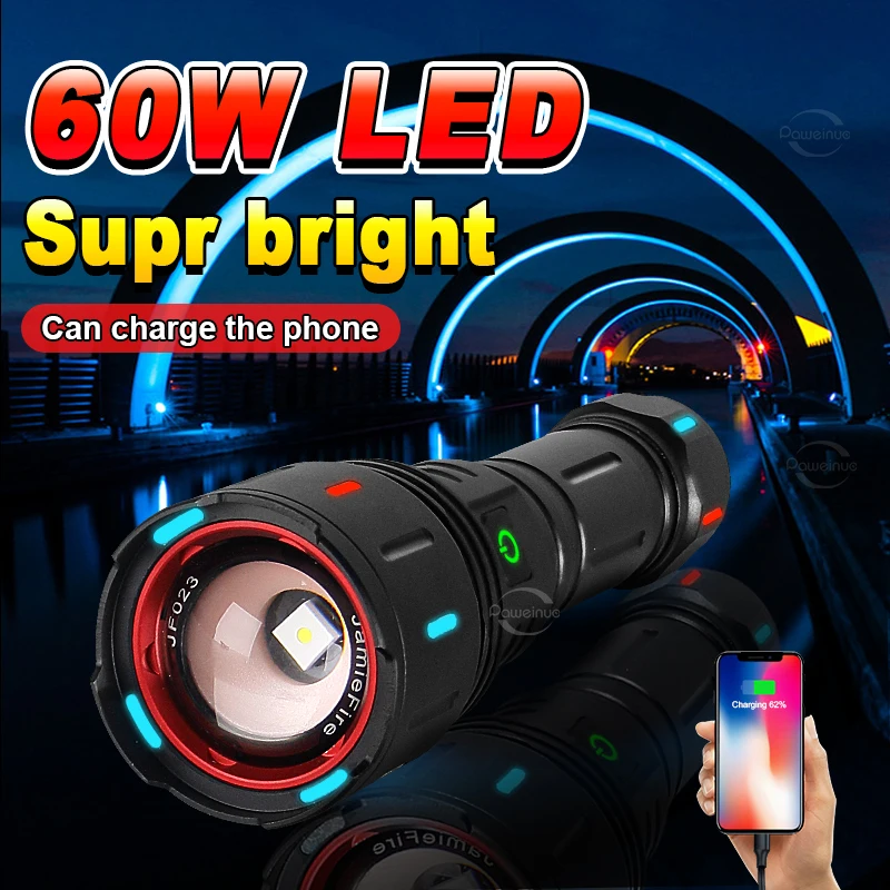 Powerful-LED-Flashlight-26650-Rechargeable-Ultra-Bright-Torch-Light ...