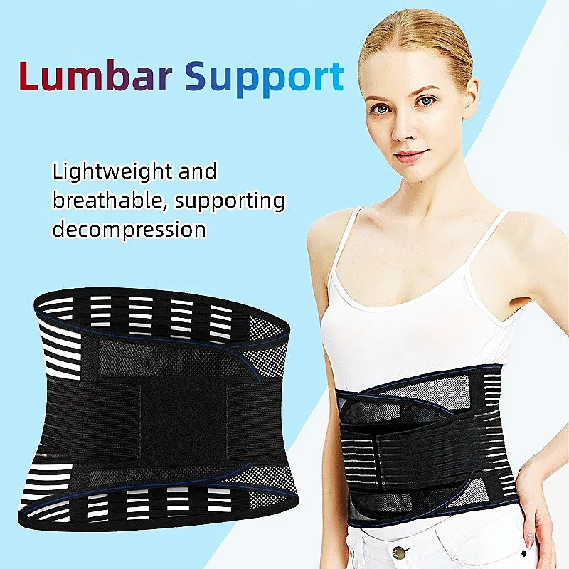 Sports-Adjustable-Lumbar-Back-Brace-Anti-skid-Breathable-Waist-Support ...