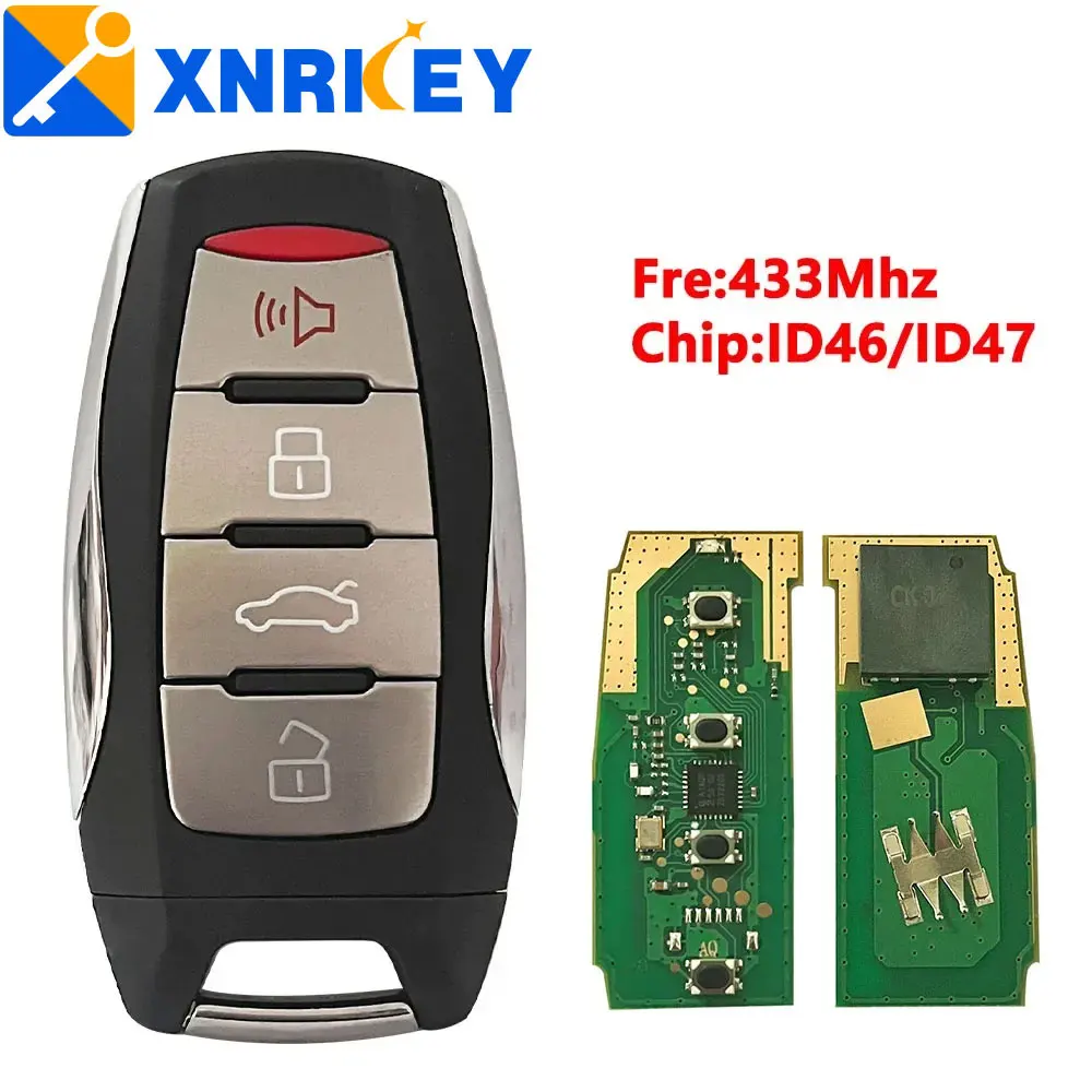 XRNKEY-4-Buttons-Car-Keyless-Smart-Remote-Key-433Mhz-with-ID47-Chip-for ...