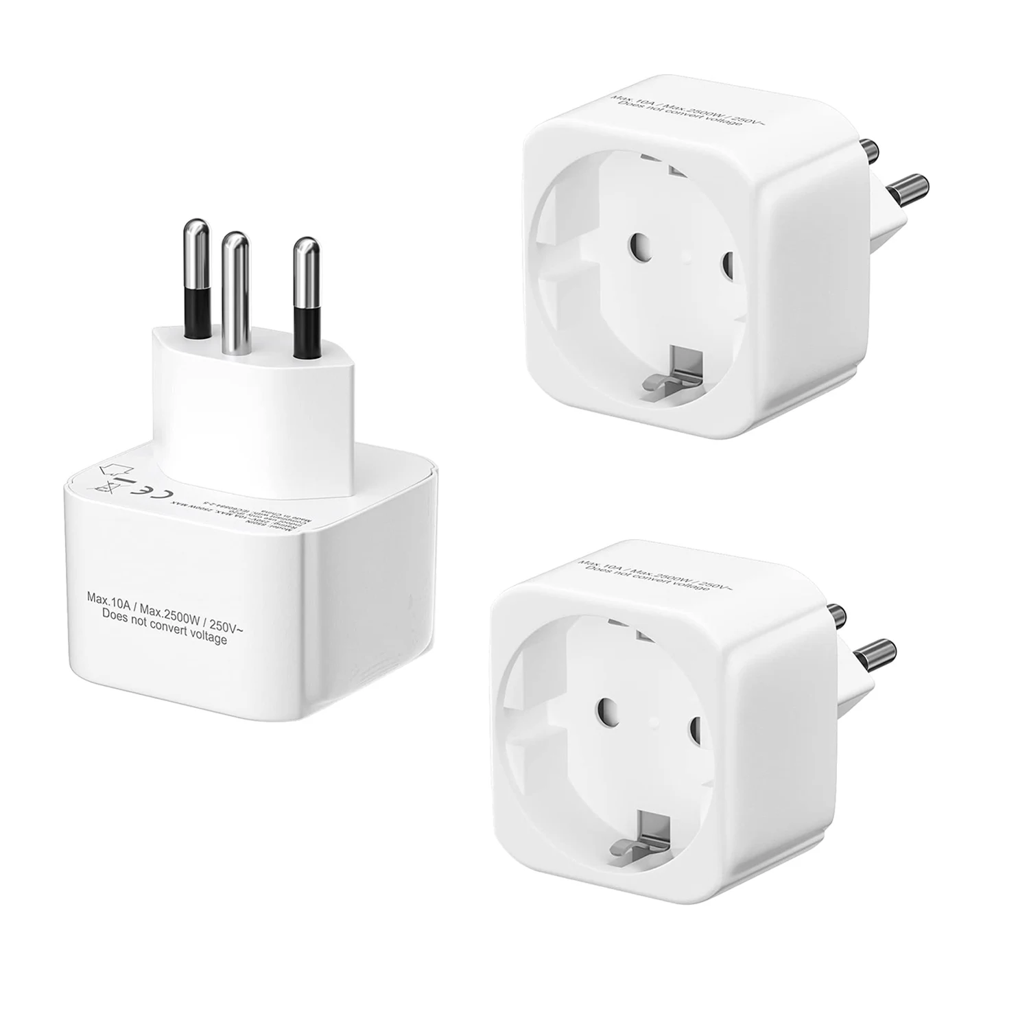 2/3/4pcs Switzerland Travel Adapter, EU to Swiss Plug Adapter AC Power ...