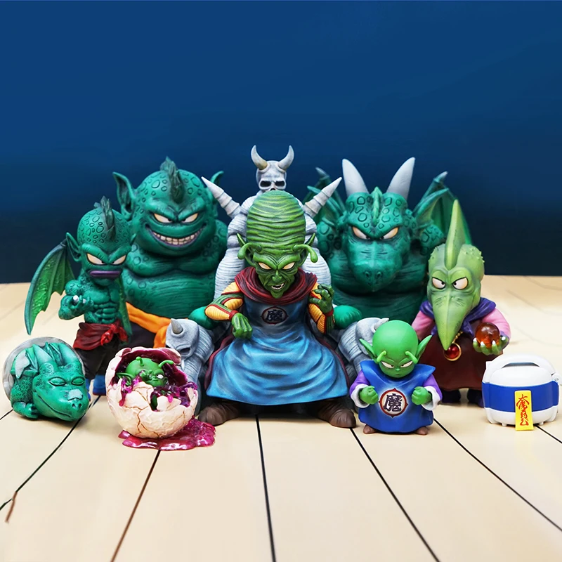Anime Dragon Ball Figure 9pcs GK WCF King Piccolo Family Action Figure ...