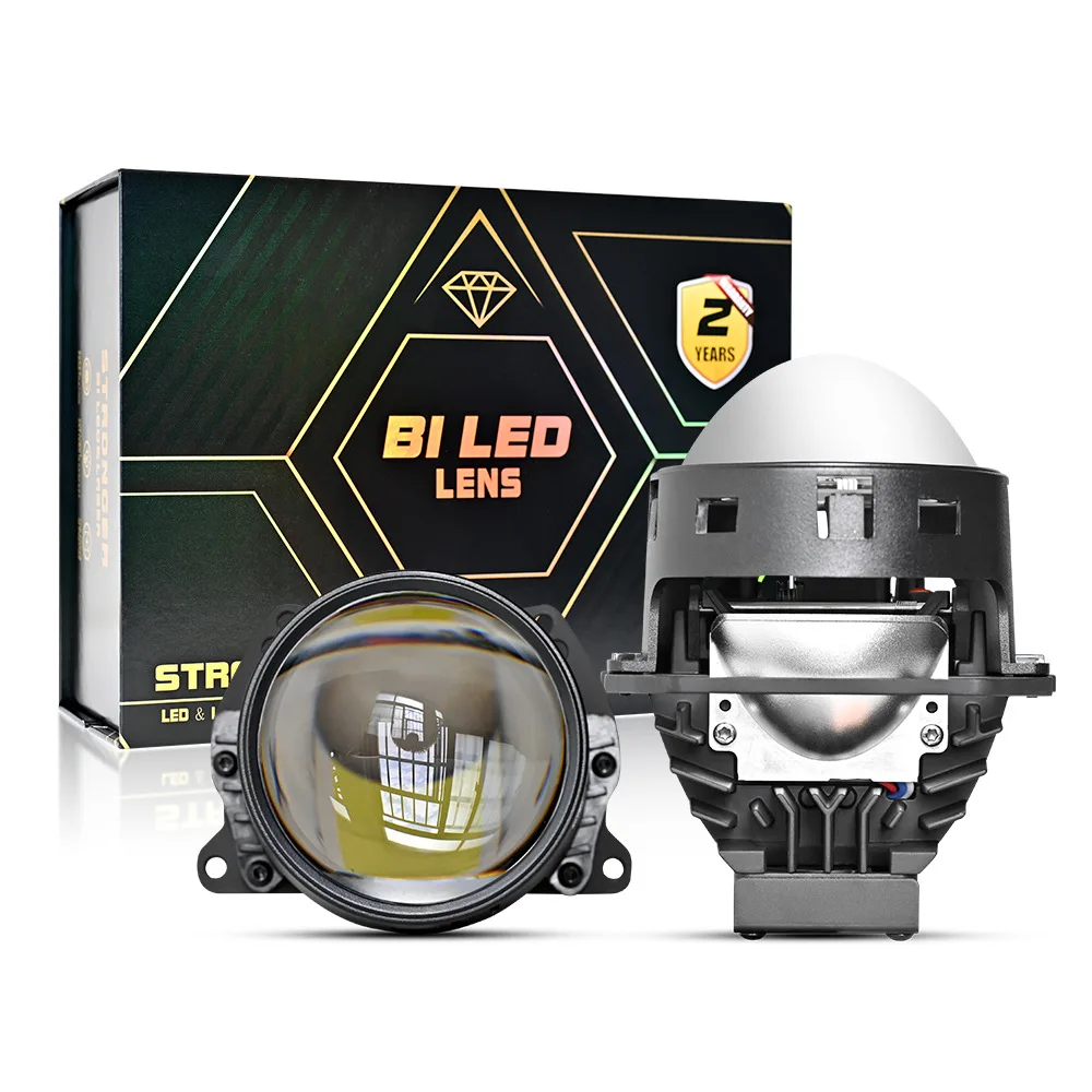 120W 3-Inch Bi-LED Projector Headlight Super Bright Laser Effect 5800K ...