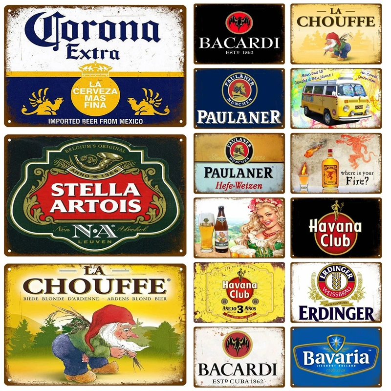 Liquor-Decor-Beer-Metal-Sign-Vintage-Soft-Drink-Tin-Sign-Plaque-Retro ...