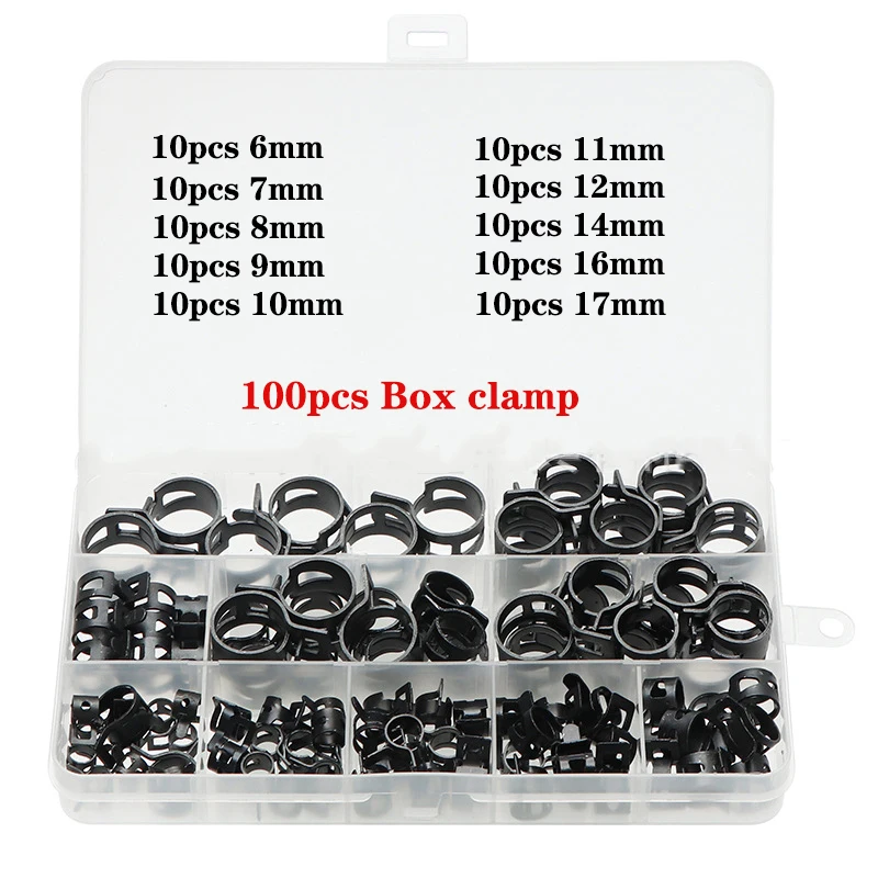 Q673B-Black-Metal-Fastener-Sortimento-Kit-Mangueira-Clipe-Tubo-de ...