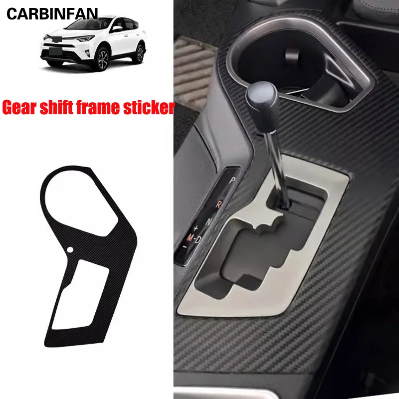 Car-Styling-Carbon-Fiber-Film-Gear-Panel-sticker-For-Toyota-RAV4-RAV-4 ...