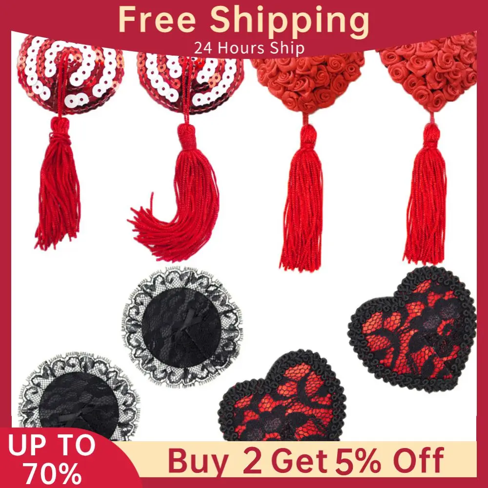 1Pair-Sequin-Nipple-Cover-for-women-Lingerie-long-Tassel-Breast-Bra ...