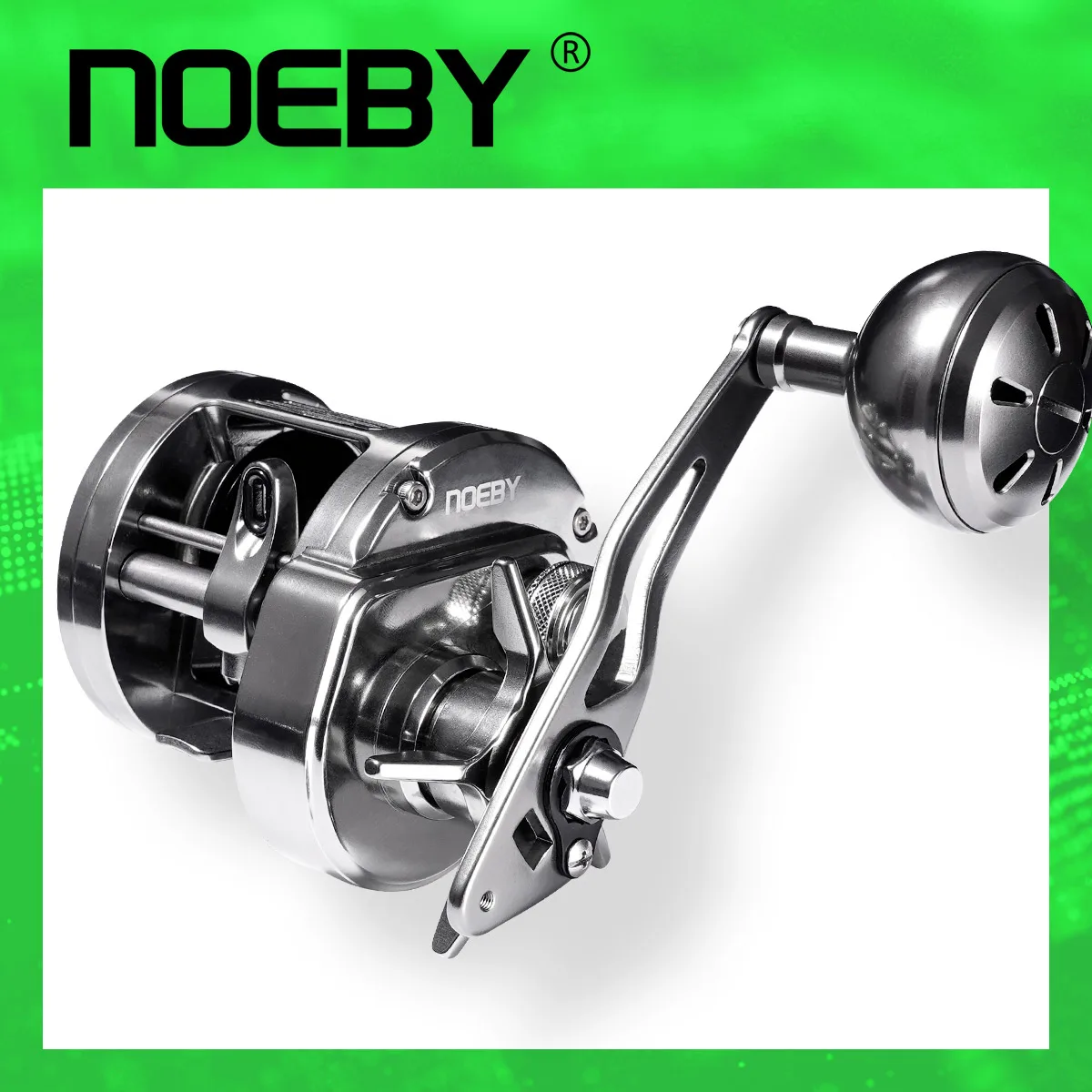 Noeby Light Jigging Fishing Reel Star Drag 5000 Series Baitcasting Jigging Reels Brass Gear Max ...