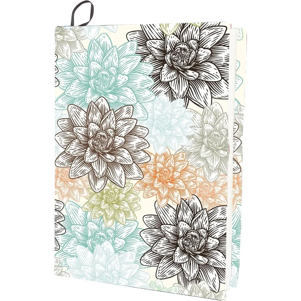 Funda de libro elástica con flores, Protector de libros de nailon ...