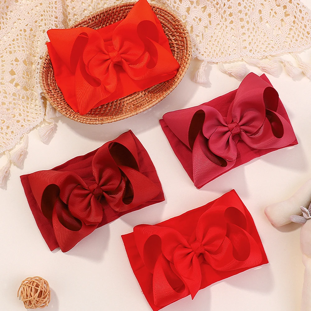20-Color-Ribbon-Bow-Headband-for-Baby-Girls-Wide-Nylon-Turban-Newborn ...