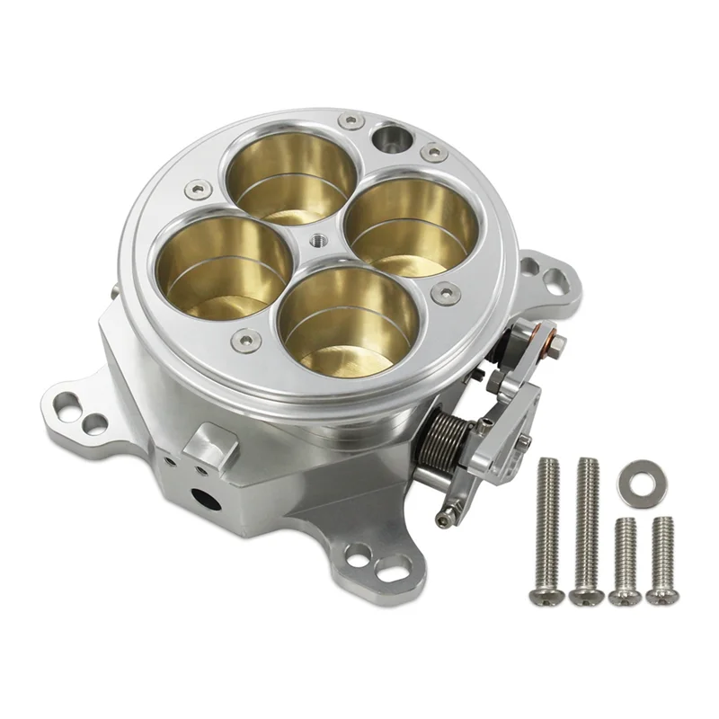 CNC Aluminum 4 Barrel 4150 Multi-Port Throttle Body 1200CFM PCE Fuel ...