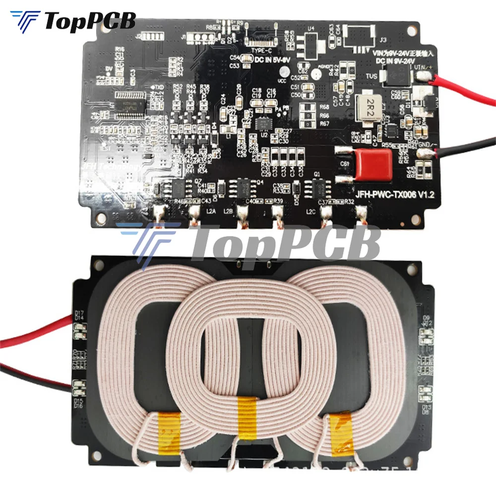 12V 24V 20W Type-C Qi Wireless Charger Module fast charging Transmitter ...