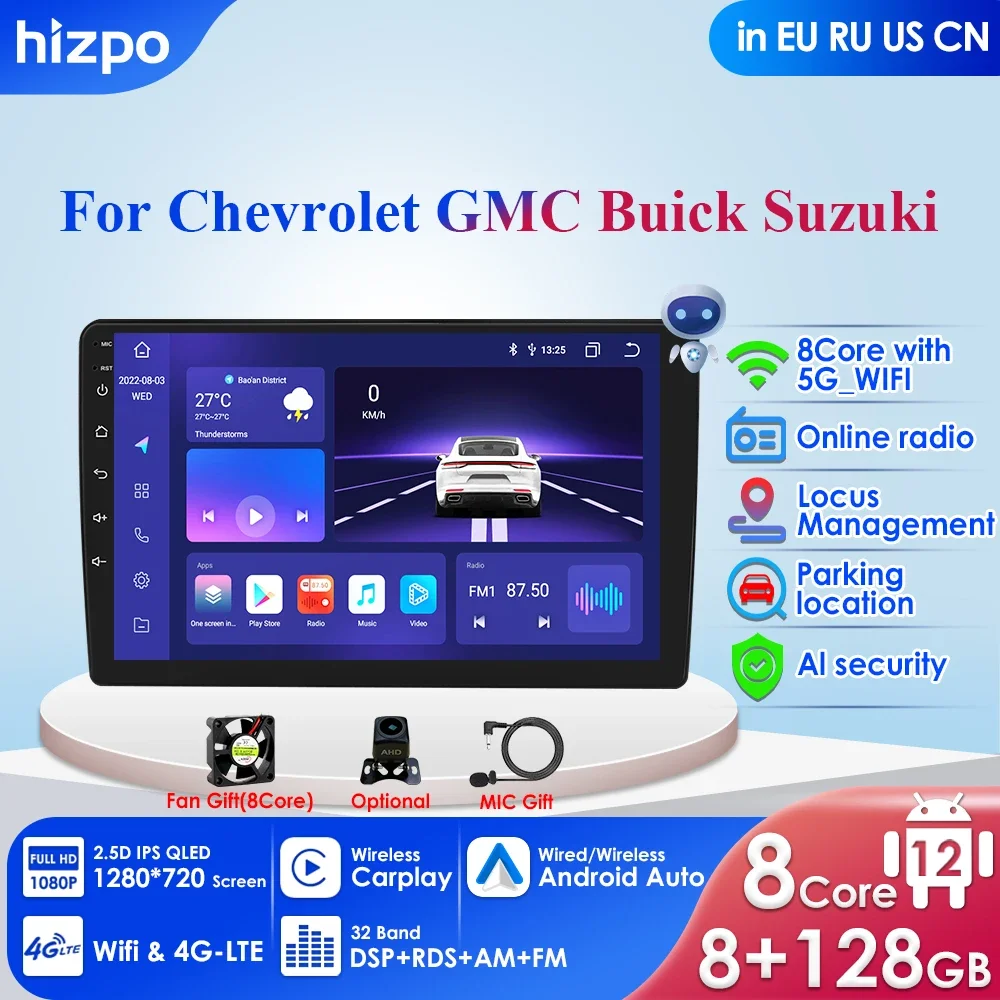 Carplay-4G-LTE-Android-Car-Radio-GPS-for-GMC-Yukon-Sierra-Buick-Enclave ...