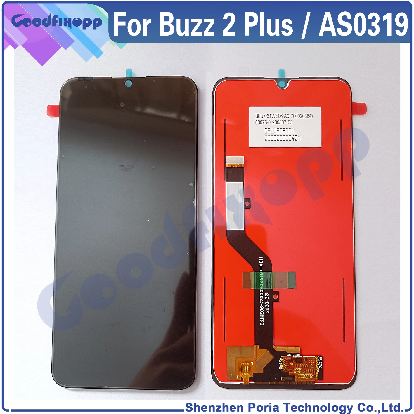 For Buzz 2 Plus / AS0319 LCD Display Touch Screen Digitizer Assembly ...