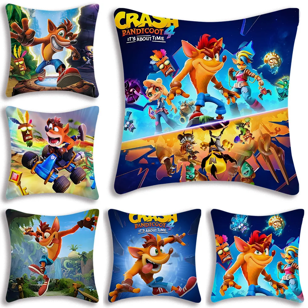 Cartoon Game Crashs Bandicoot Pillow Covers Cartoon Sofa Decorative ...