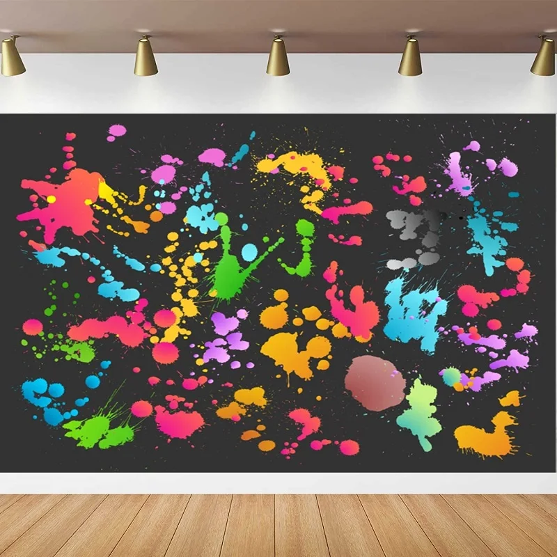 Neon Colorful Paint Splatter