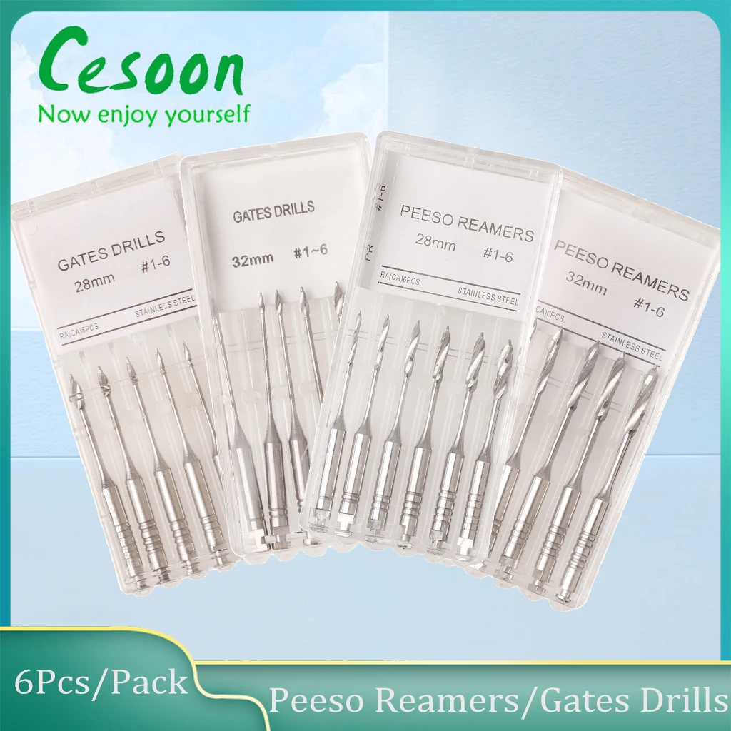 1Pack-6Pcs-Dental-Rotary-Gates-Drills-Endodontic-Peeso-Reamers-Assorted ...