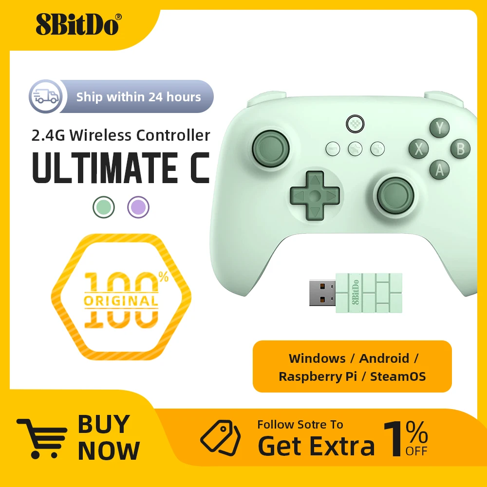 8BitDo-Ultimate-C-Wireless-Gaming-Controller-2-4G-PC-Windows-10-11 ...