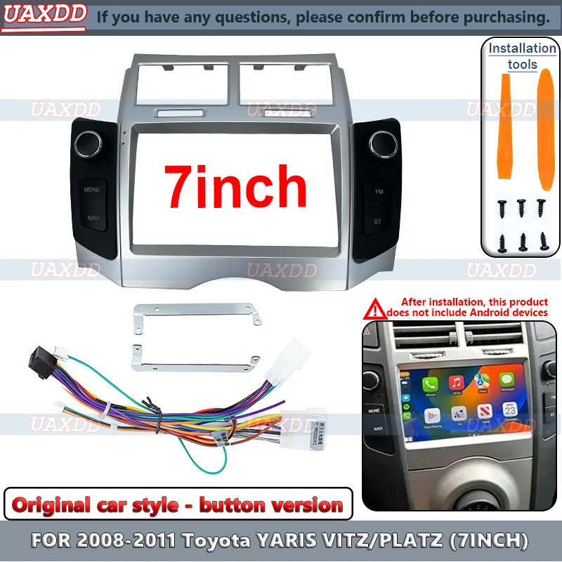 Car Interior stereo radio Android frame Kit FOR 2008-2011 Toyota YARIS ...