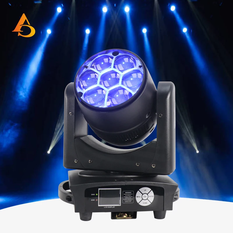 RGBW-LED-Moving-Head-Lights-7x40W-olhos-grandes-Zoom-Wash-Lights-uso ...