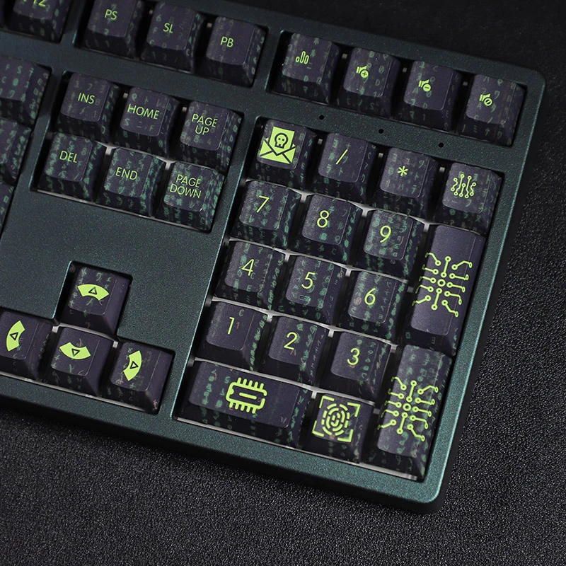 108 Key Hacker Theme Keycaps Cyberpunk Style PBT Personalized Keycaps ...