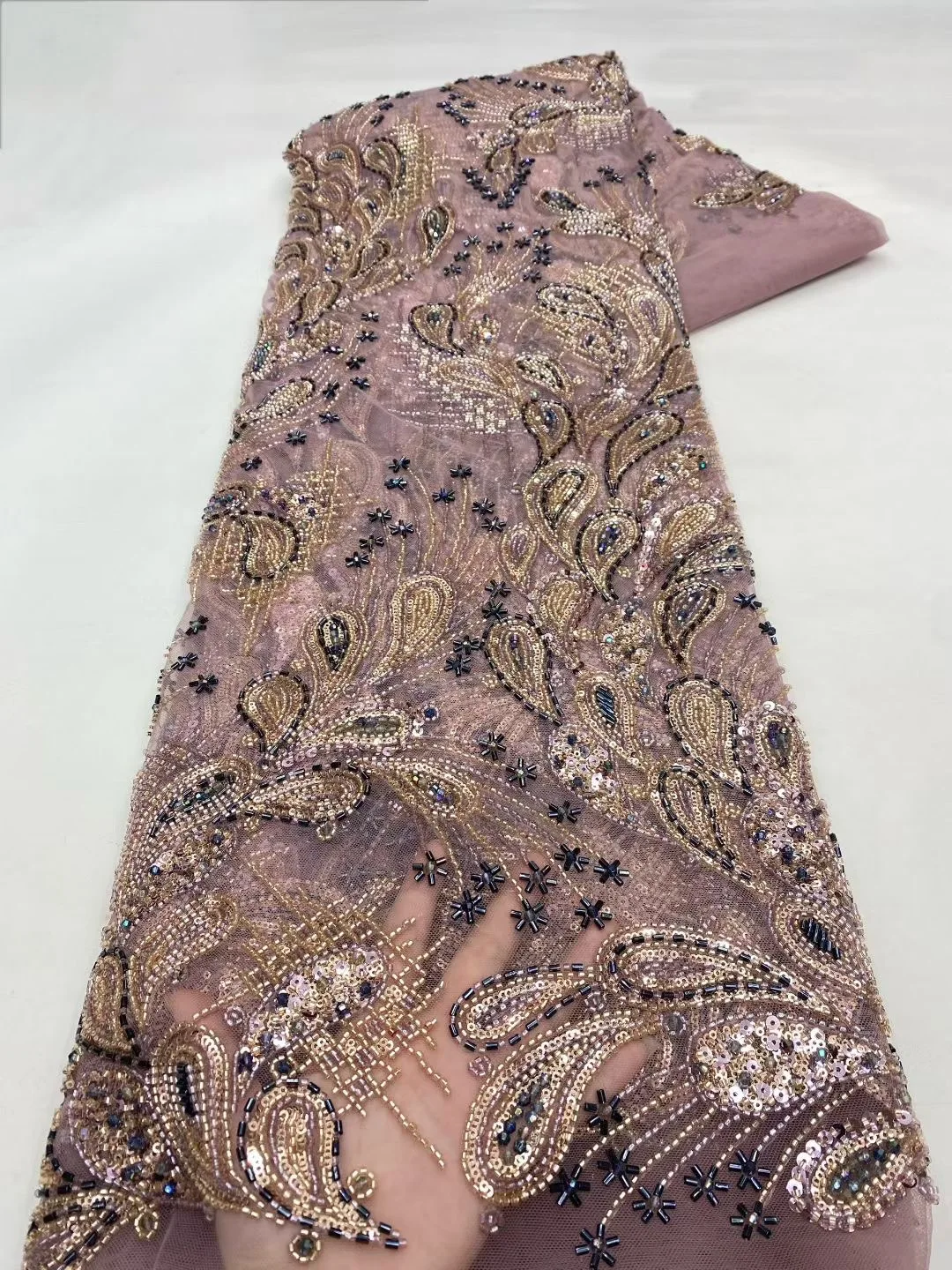 African Nigerian Elegant Fabric,Newest French Tulle Lace Fabric,heavy ...