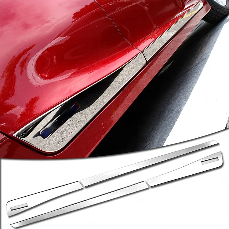 304-Stainles-Steel-Body-Door-Side-Body-Molding-Trims-Overlay-Cover-Car ...