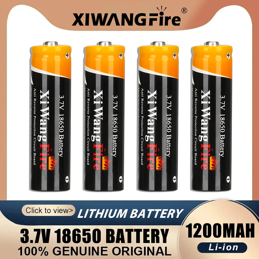 XIWANGFIRE-100-New-Original-3-7V-18650-Rechargeable-Battery-1200mAh-18650-Lithium-Rechargeable ...