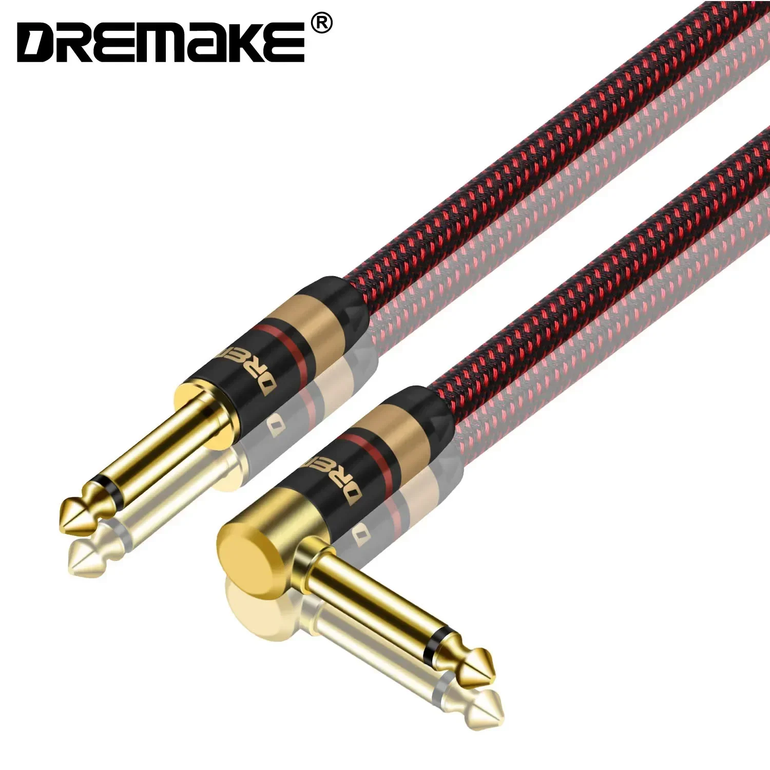 DREMAKE-Premium-6-5mm-to-6-5mm-Guitar-Audio-Cable-Mono-6-35mm-Quarter ...