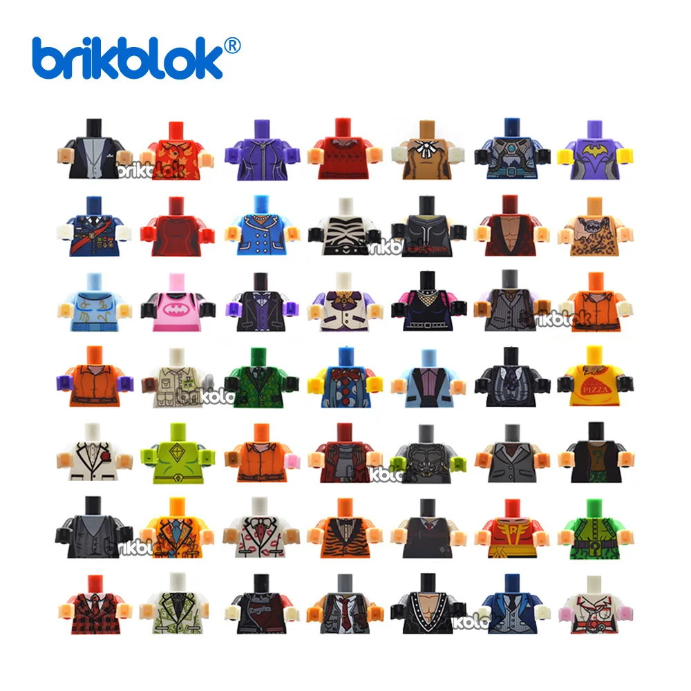 10 Torso MOC Building Blocks Body Parts for Figures DIY suits ...