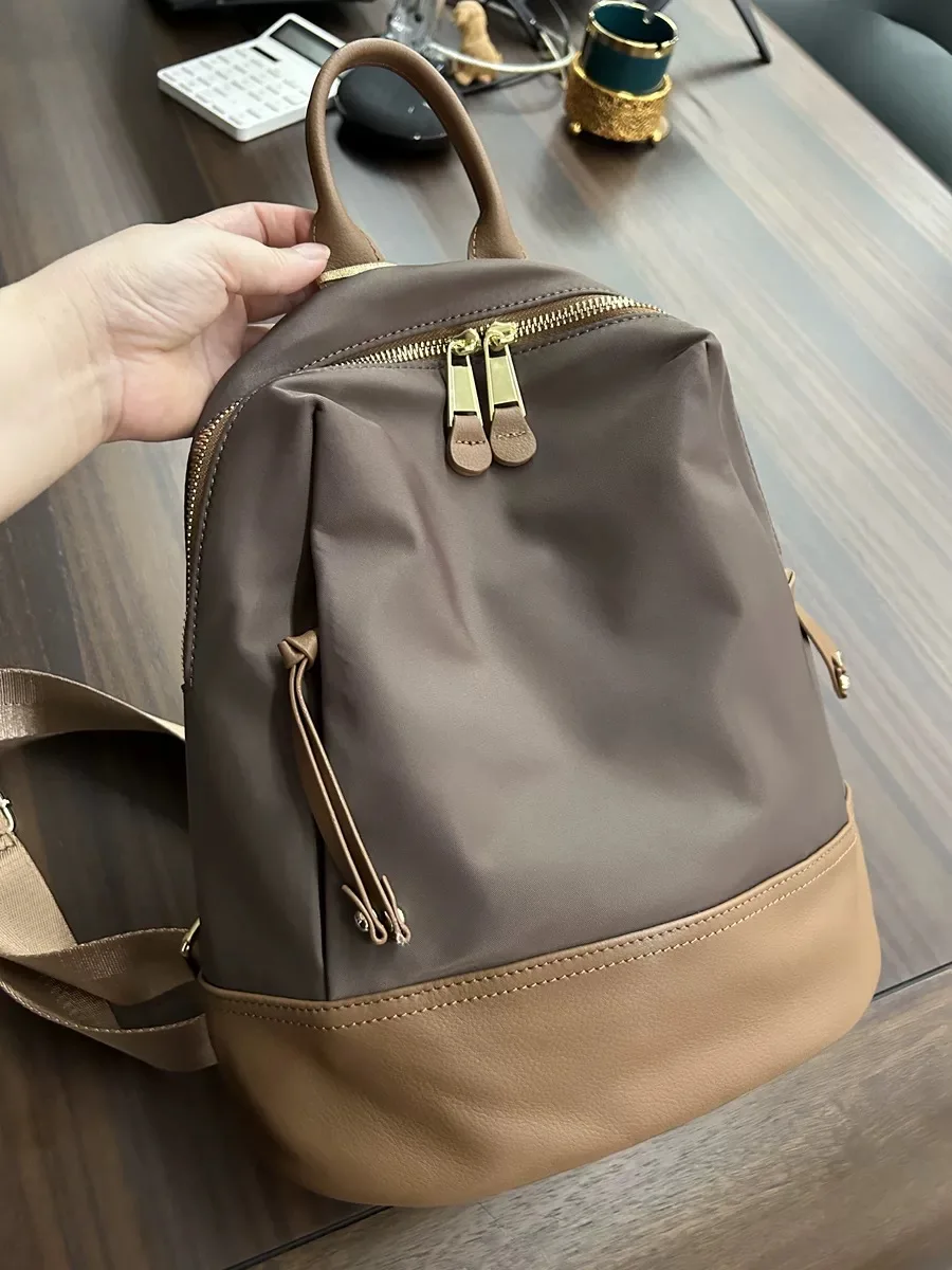 Новый оксфордский и кожаный женский эстетический рюкзак, школьные сумки, дизайнерские рюкзаки ...