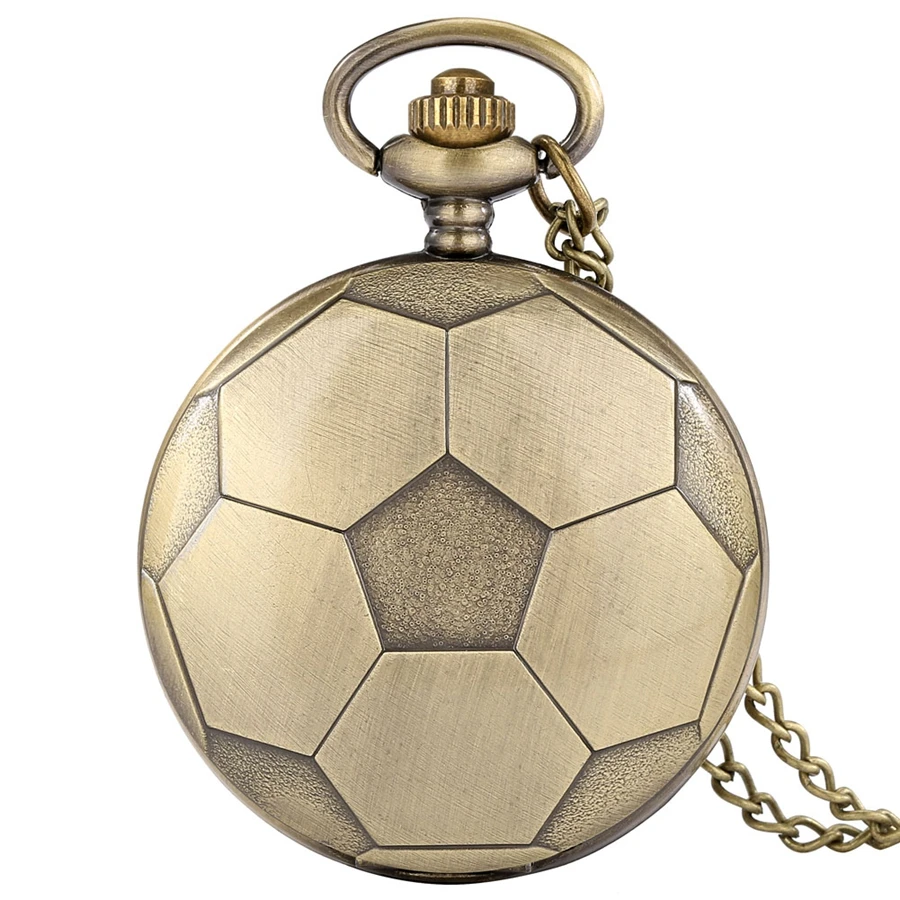 Creative Football Design Quartz Pocket Watch Sports Souvenir Training ...