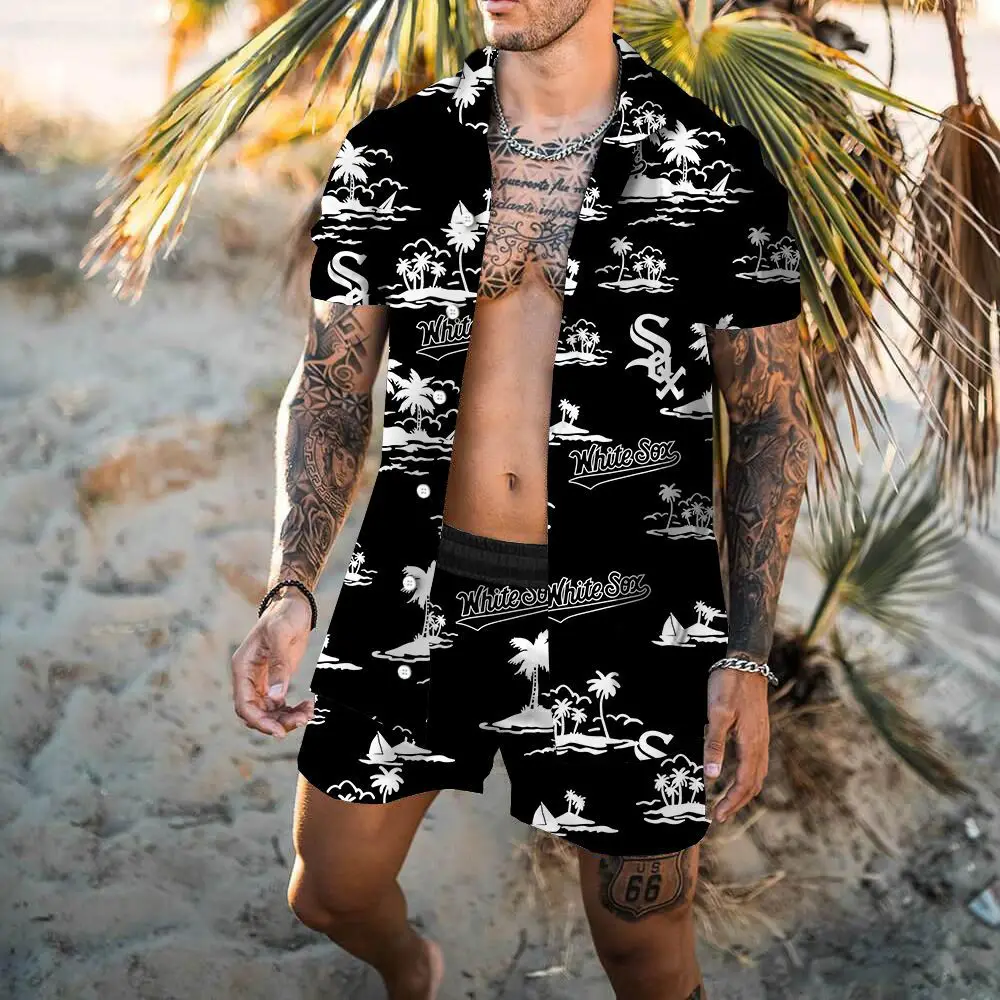Conjunto-de-2-piezas-de-estilo-playero-para-hombre-camisa-con-estampado ...