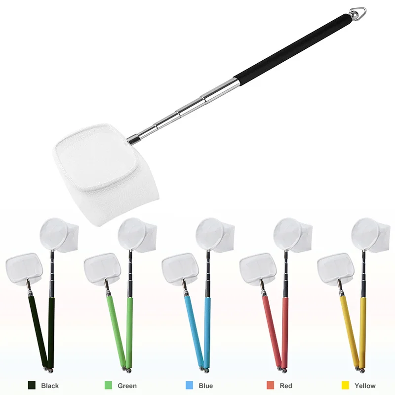2PCS-Retractable-Fish-Shrimp-Net-Skimmer-Fine-Mesh-Stainless-Steel ...