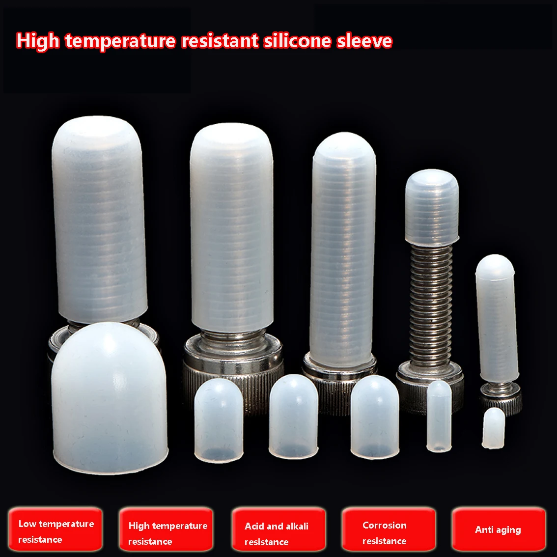 White-Silicone-Sleeve-Thread-Electroplating-Electrophoresis-Anodizing ...