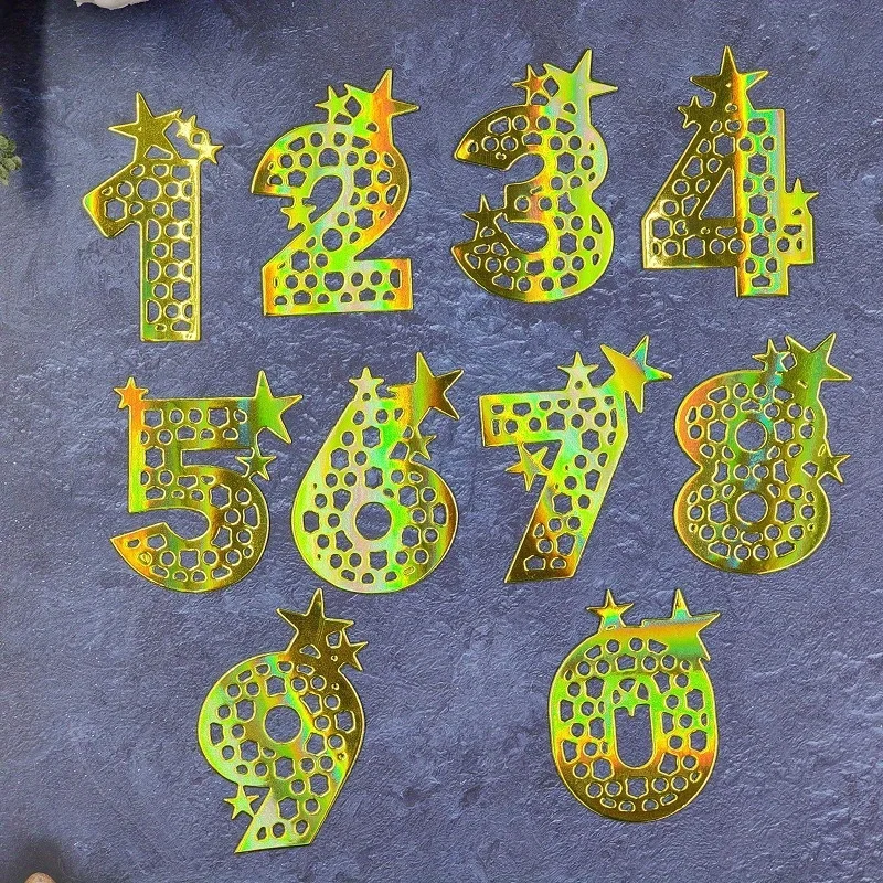 Five-pointed-star-numbers-0-9-numbers-hollow-Shining-exquisite-knife ...